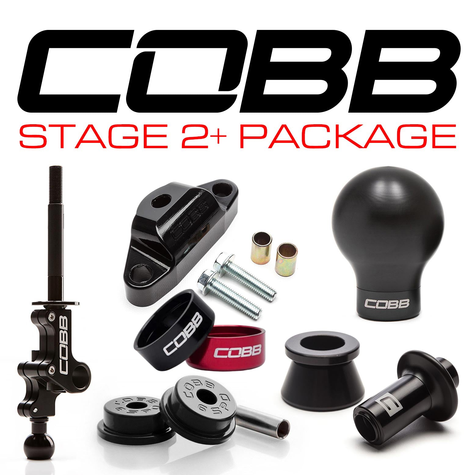 Cobb Subaru STI 6MT Stage 2+ Drivetrain Package w/Weighted Black Knob ...