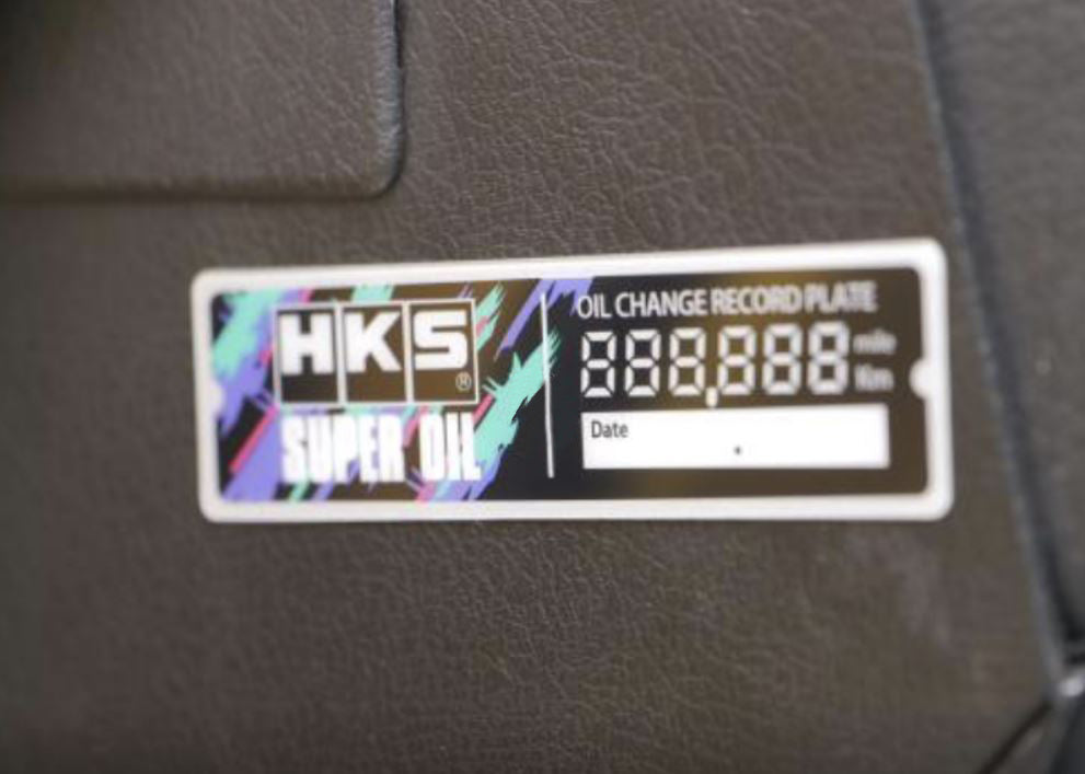 HKS OIL CHANGE RECORD PLATE | 51007-AK398 – KamiSpeed.com