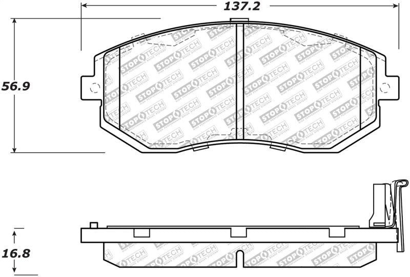 StopTech 13+ FR-S, 86, BRZ, 22+ GR86 Street Select Front Brake Pads ...