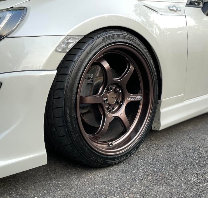 Advan R6 18x9.5 +45 5-114.3 Racing Copper Bronze Forged Wheel ...