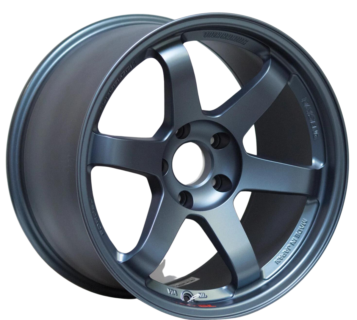 Volk Racing TE37SL 18x9.5 +22 5x114.3 Wheel in Matte Blue Gunmetal ...