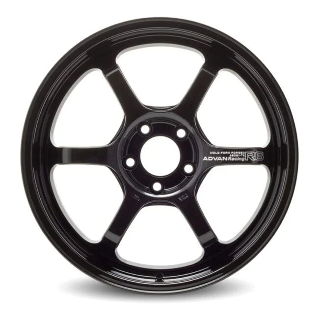 Advan R6 18x9.5 +45 5-114.3 Racing Titanium Black Forged Wheel ...