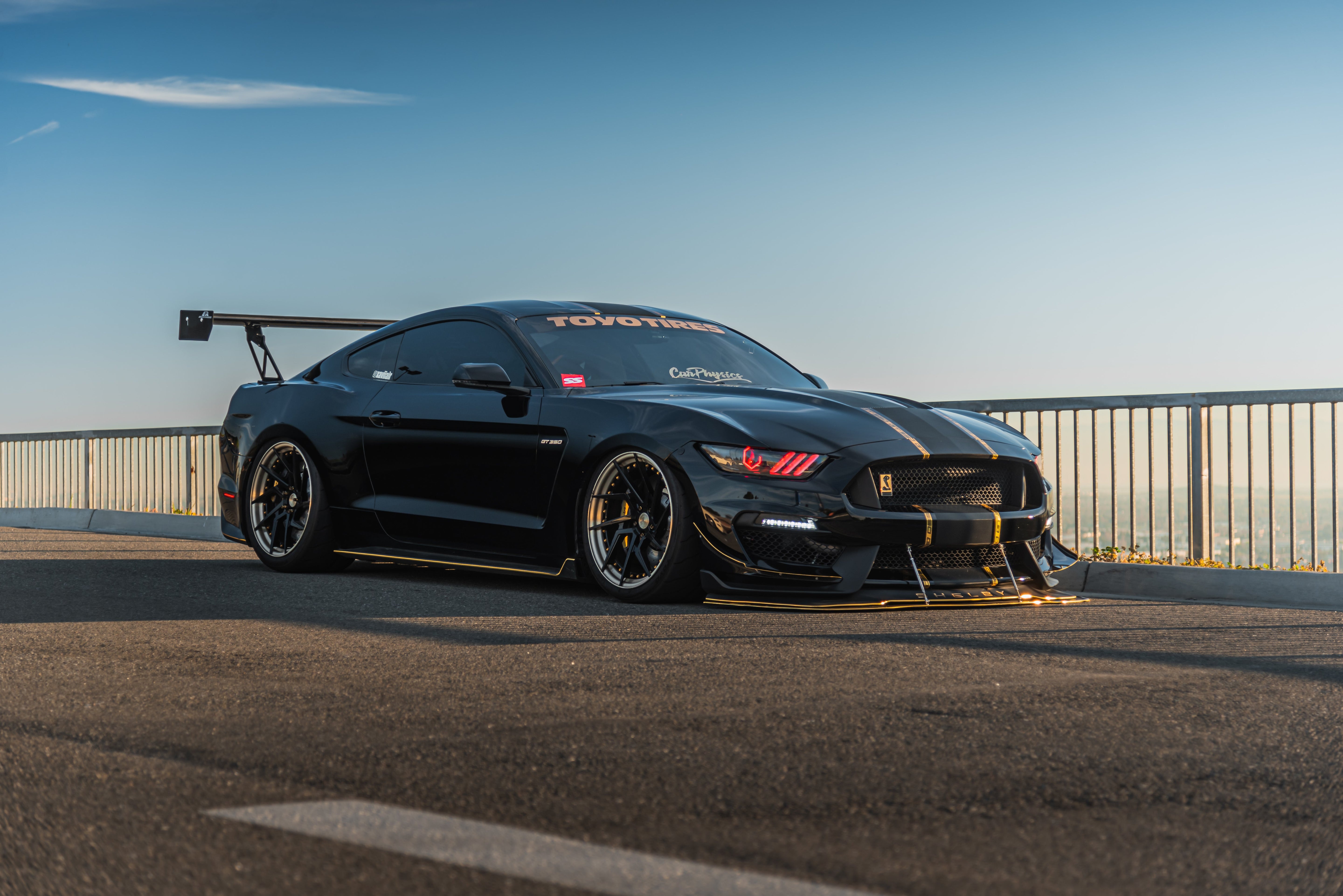 APR Peformance Ford Mustang S550 Shelby GT350 / GT350R Front Wind Spli ...