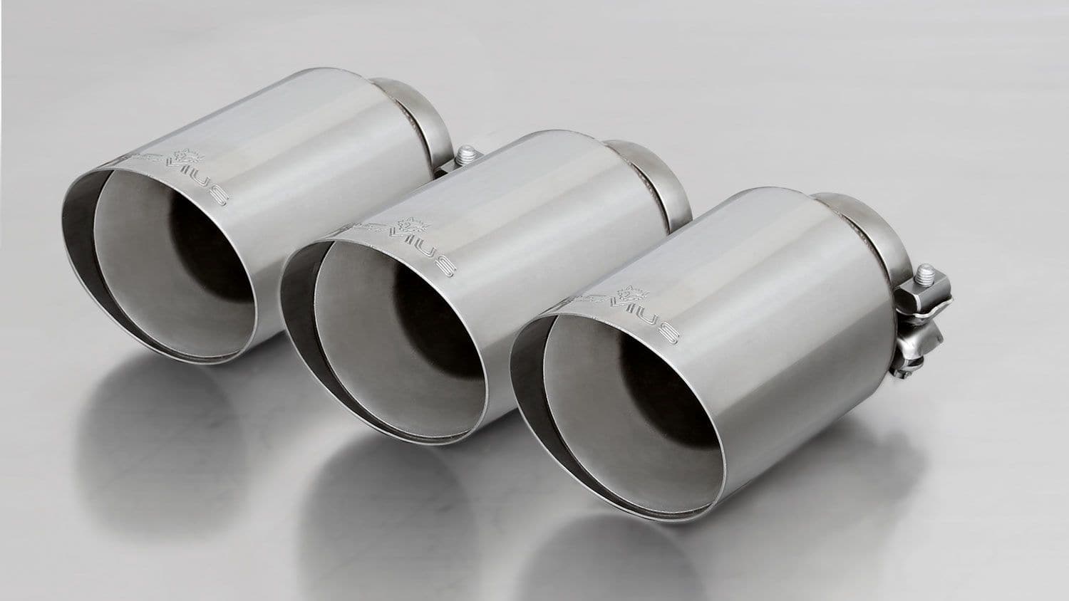 Remus 102mm Angled Straight Cut Chrome Tail Pipe Set (Triple Tip ...