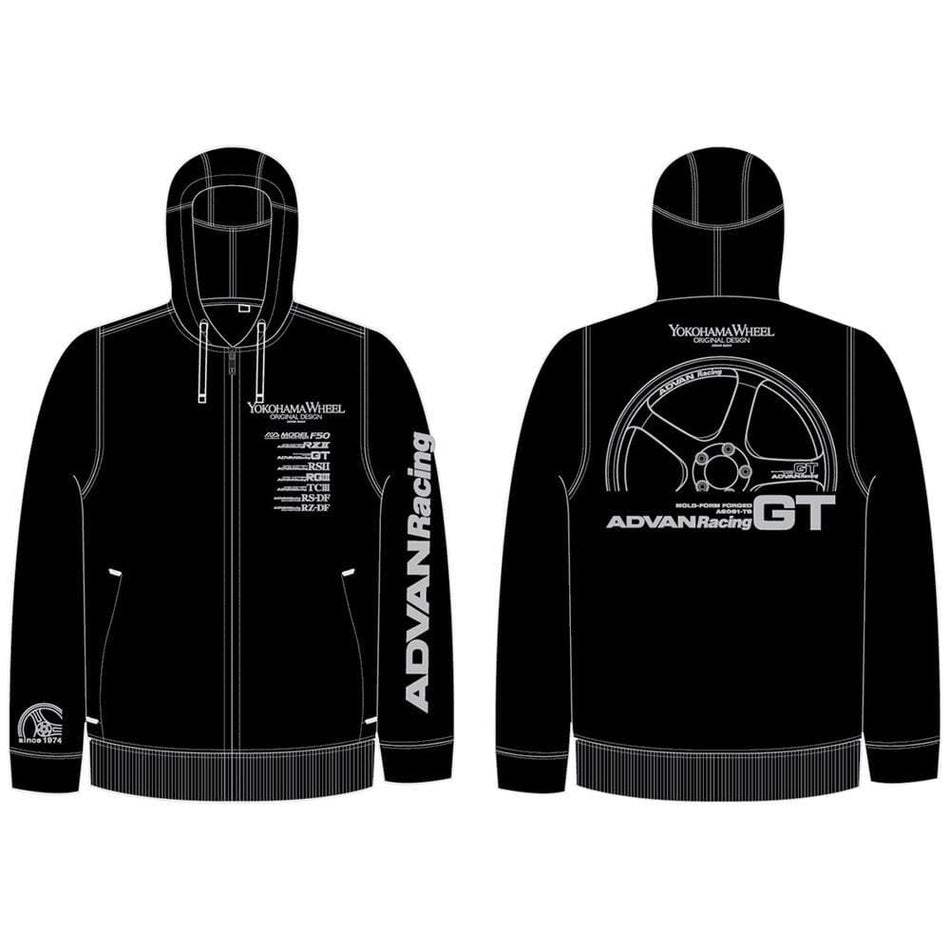 Advan Racing Black Zip-Up Hoodie | Shop Advan Racing Apparel at ...