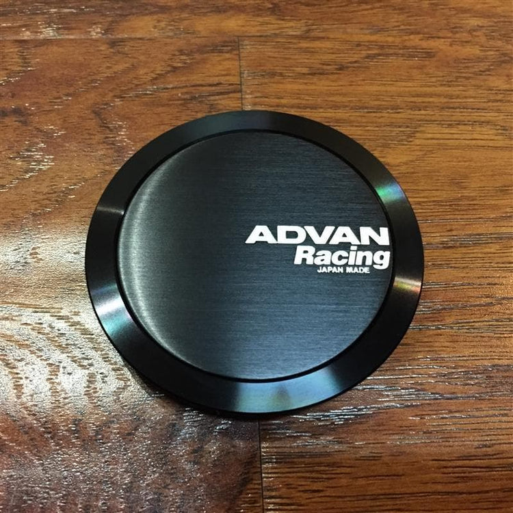 Advan Racing Center Cap - 73 Full Flat Black | KamiSpeed.com