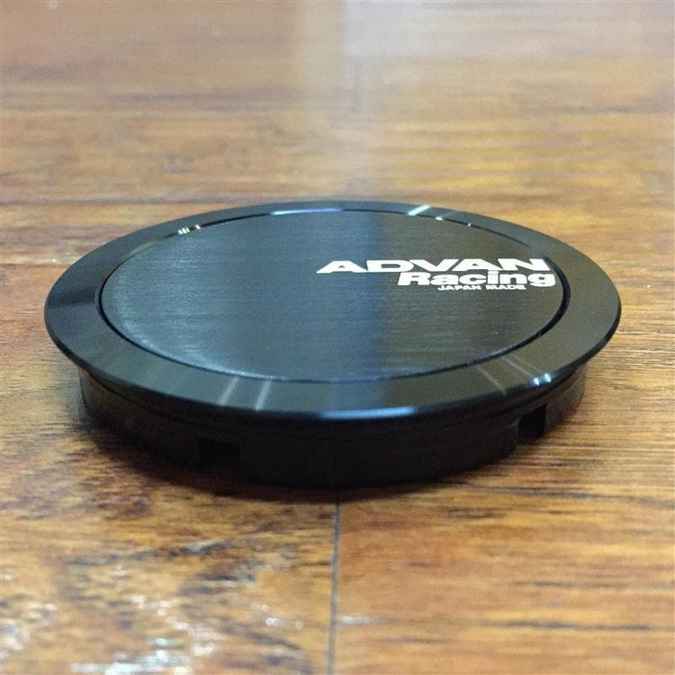 Advan Racing Center Cap - 73 Full Flat Black | KamiSpeed.com