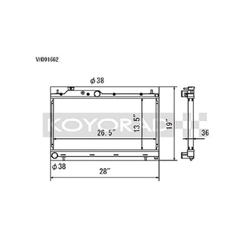 Koyo Hyper V-Series Aluminum Radiator - 08-14 Impreza WRX / STI & 15 ...