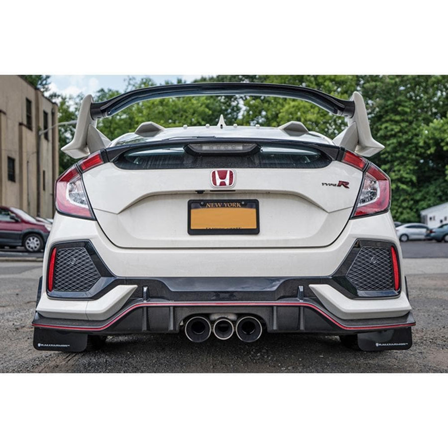 Rally Armor Black Mud Flaps White Logo | 2017+ Honda Civic Type R (MF47 ...
