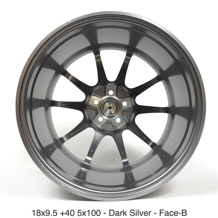 SSR GTX01 18x9.5 + 40 5x114.3 in Dark Silver for STI – KamiSpeed.com